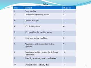 Stability study for formulation | PPTX
