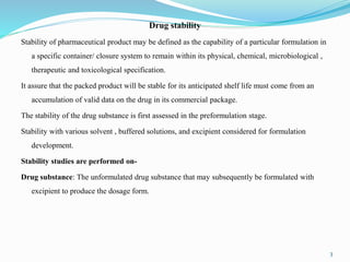 Stability study for formulation | PPTX