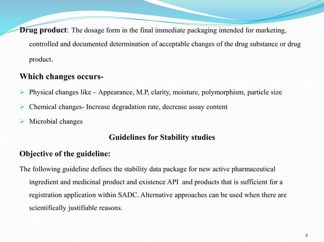 Stability study for formulation | PPTX