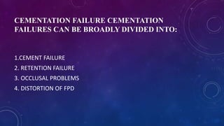 failures in fpd | PPTX
