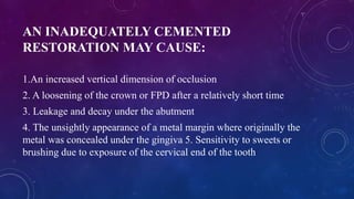failures in fpd | PPTX