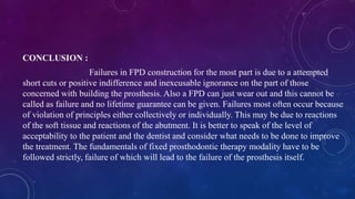failures in fpd | PPTX