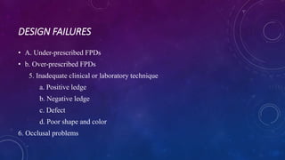 failures in fpd | PPTX