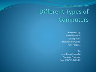 Different Types of Computer | PPT