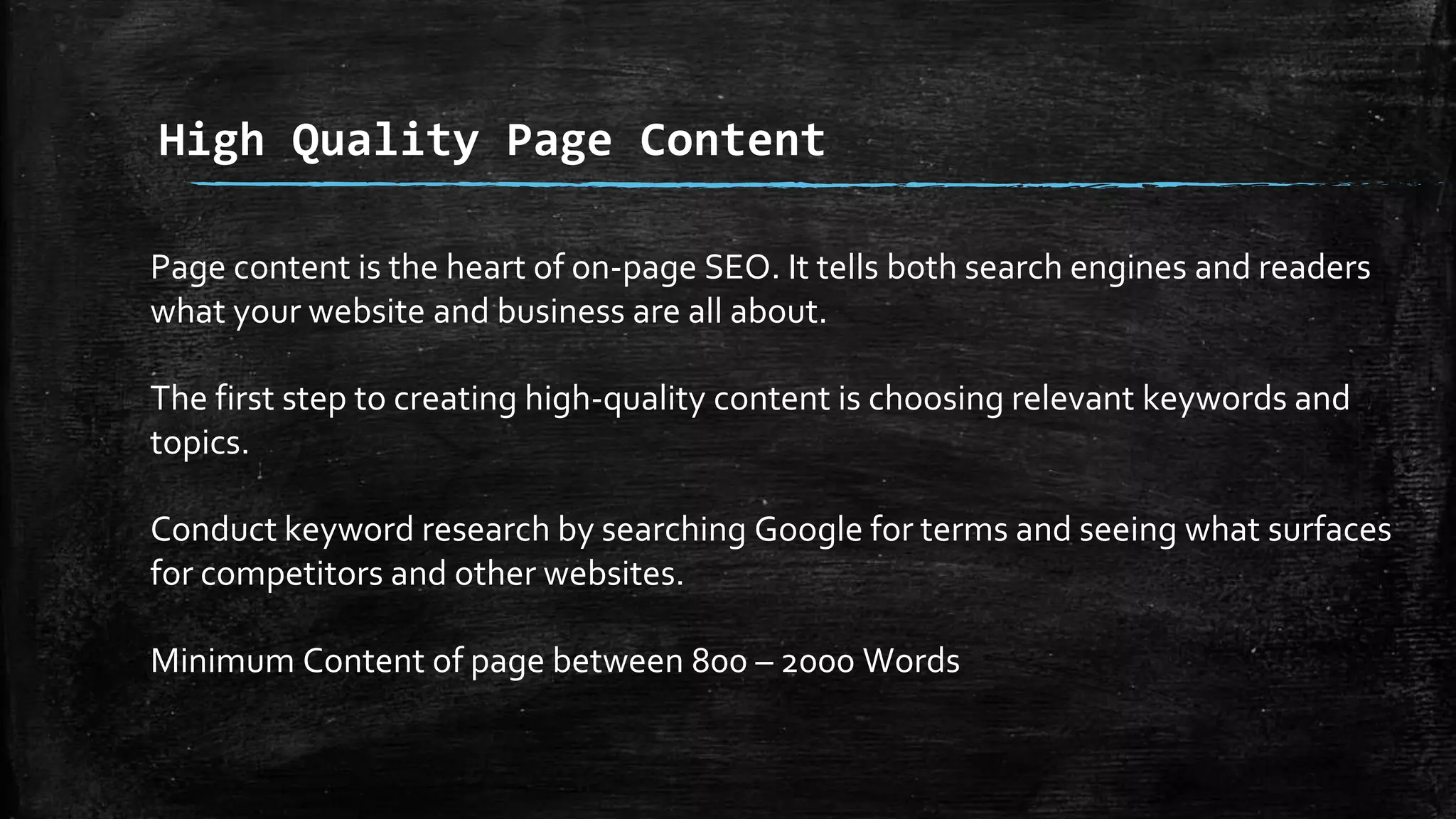 ON Page SEO Checklist | PPT