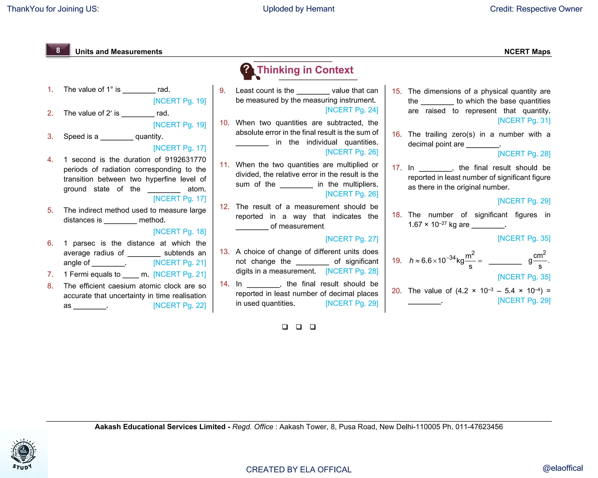 A@kash Physics NCERT Maps.pdf physics short notes physics short notes ...