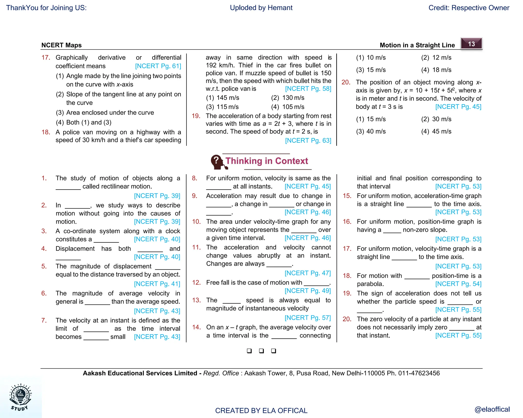 A@kash Physics NCERT Maps.pdf physics short notes physics short notes ...