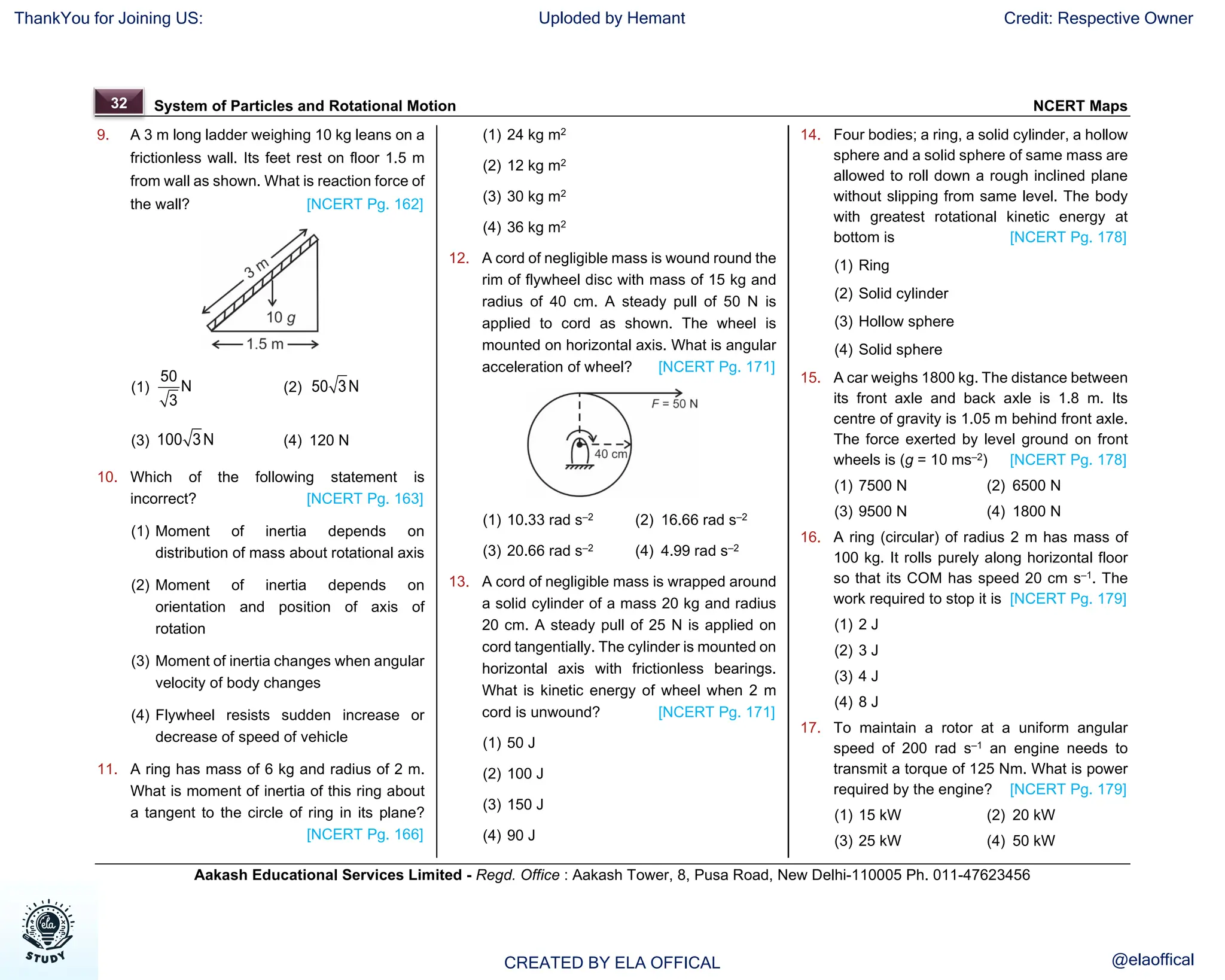A@kash Physics NCERT Maps.pdf physics short notes physics short notes ...