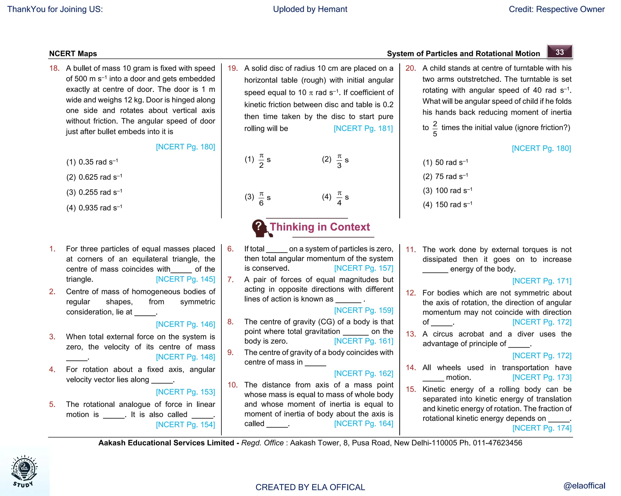 A@kash Physics NCERT Maps.pdf physics short notes physics short notes ...