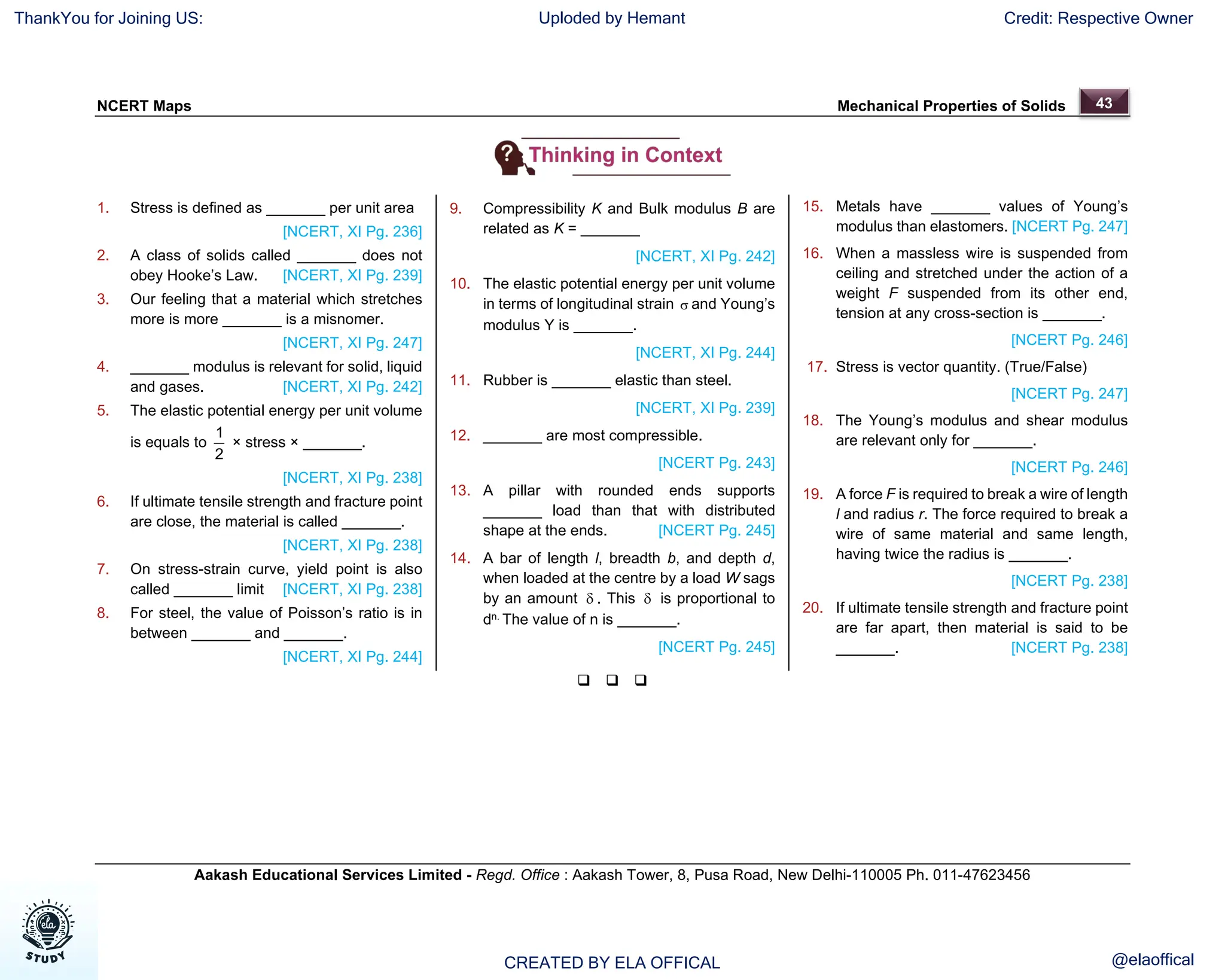 A@kash Physics NCERT Maps.pdf physics short notes physics short notes ...
