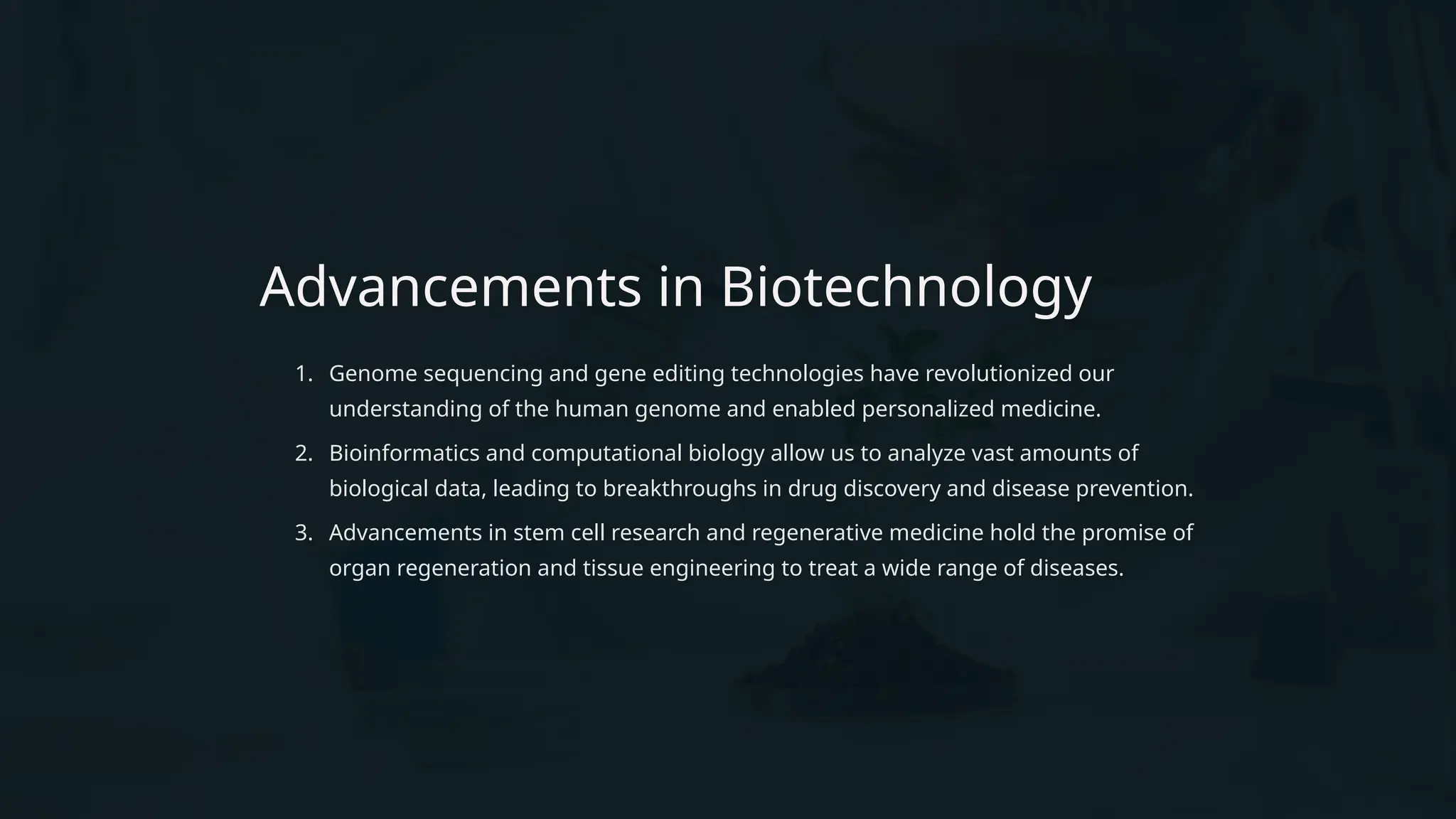 Role of Biology in Next Generation Technology | PPTX