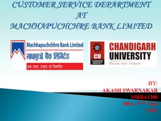 Machhapuchchhre Bank limited ppts | PPTX