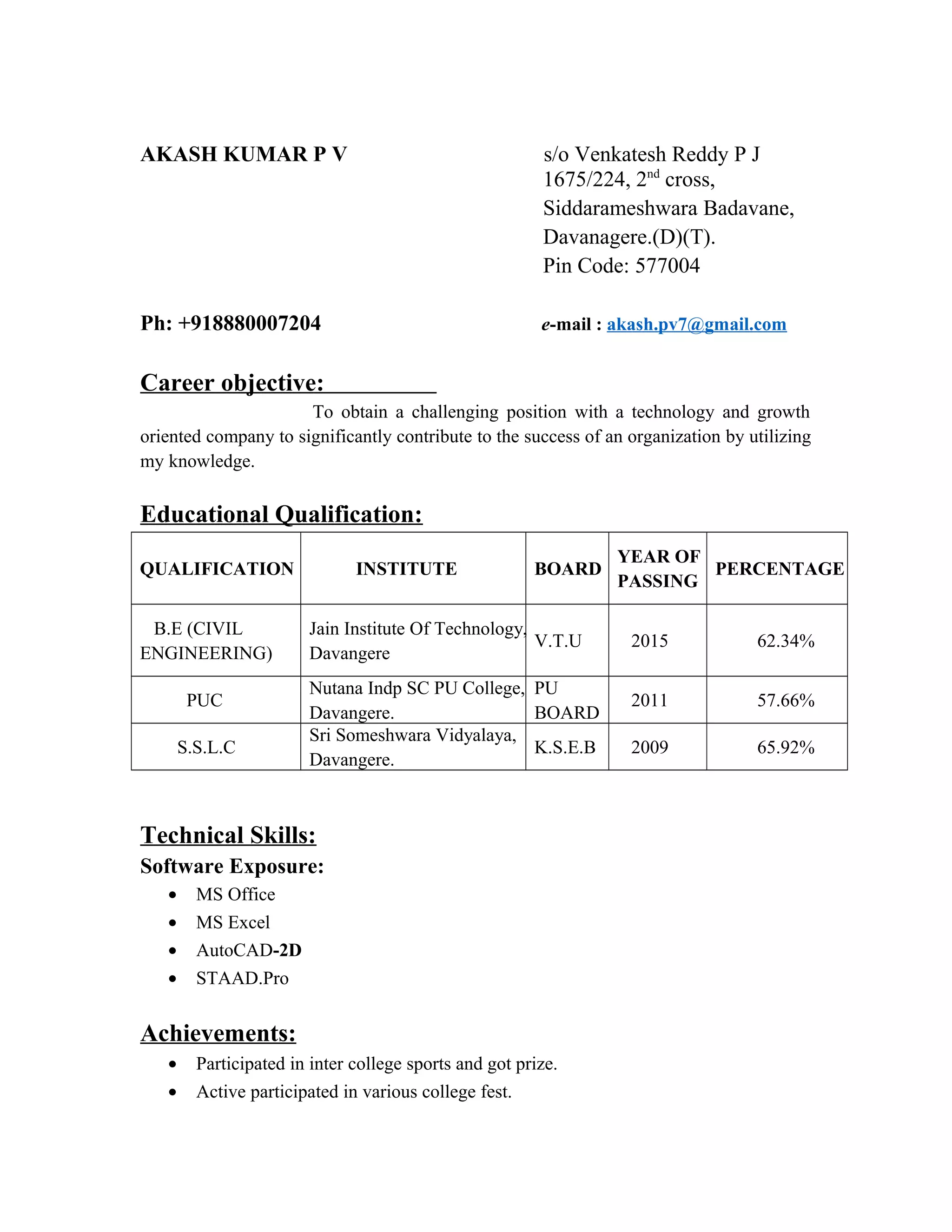 Akash resume | PDF