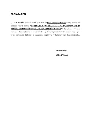 Akash summer internship.pdf | Commodities | Economy