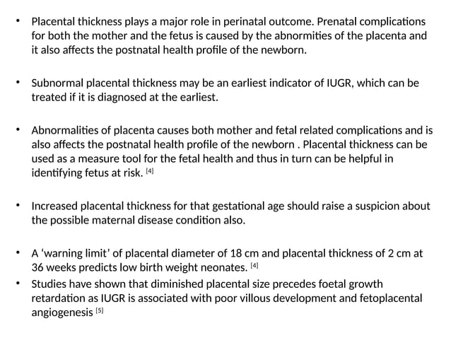 A prospective study on sonographic on placenta | PPT | Free Download