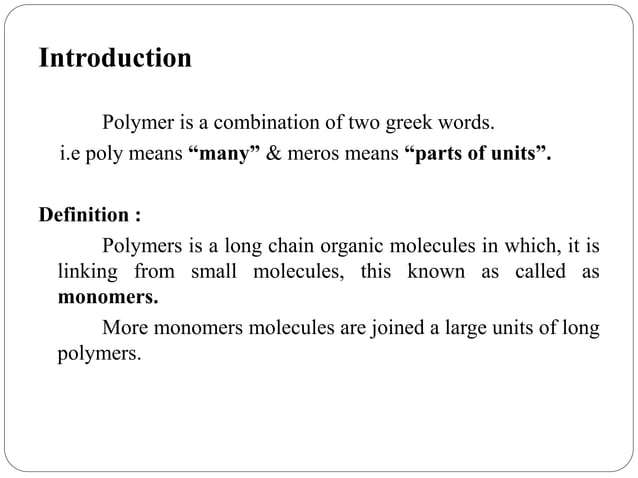 Polymers | PPTX