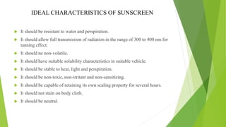 Sunprotection, sunscreen and its classification | PPTX