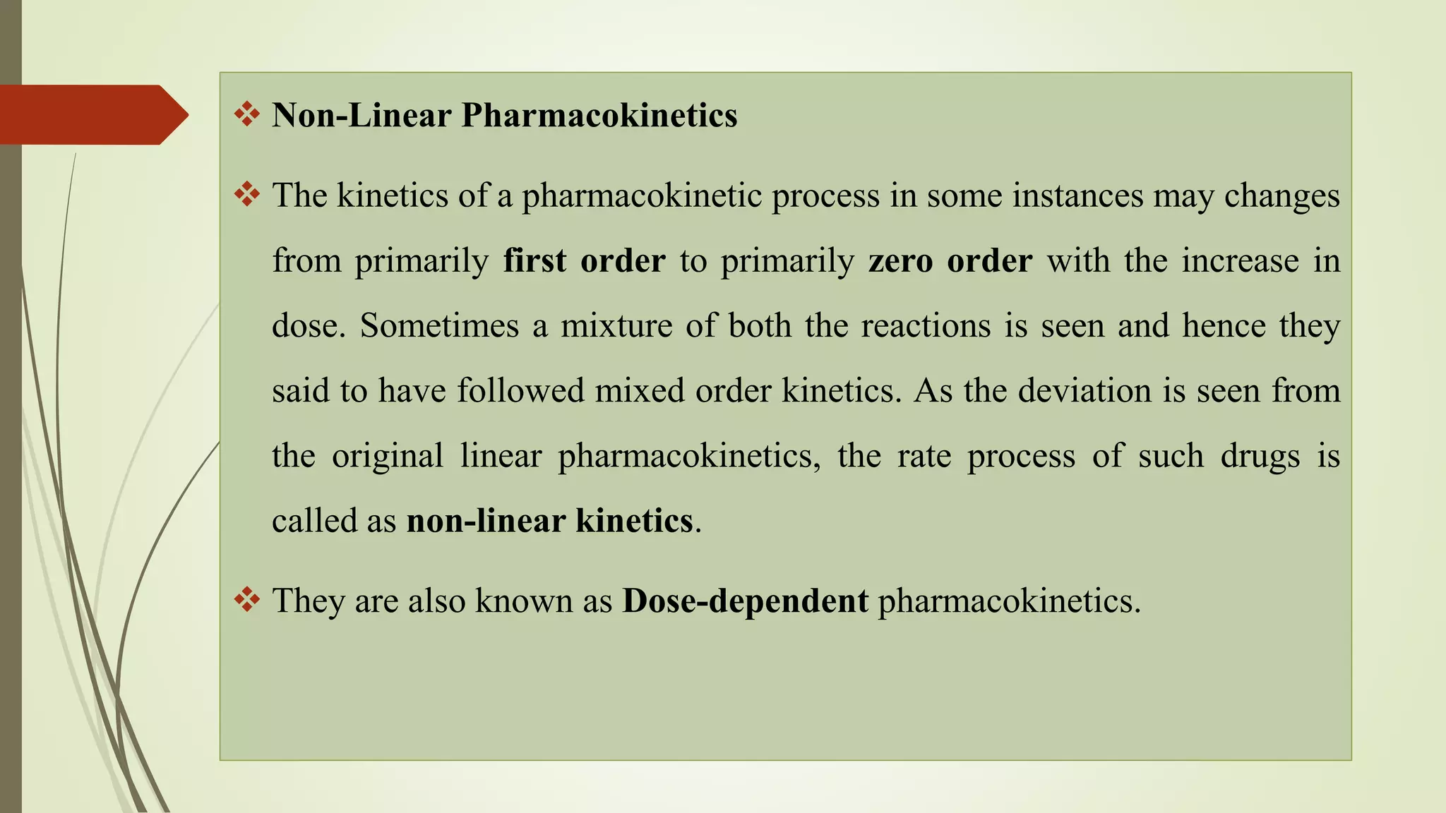 Non Linear Pharmacokinetics | PPTX