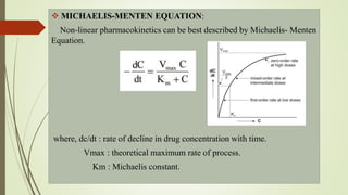 Non Linear Pharmacokinetics | PPTX