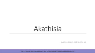Akathisia | PPTX