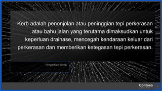 kereb jalan median jalan | PPTX