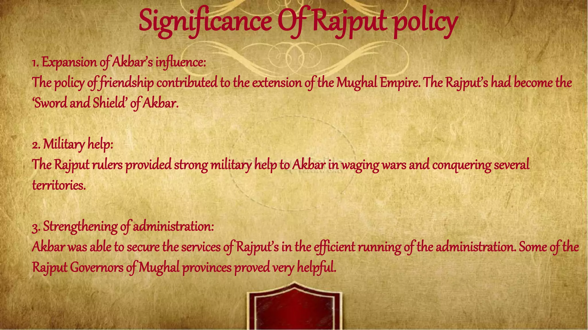 Akbar's Rajput Policy -by Juliya | PPTX
