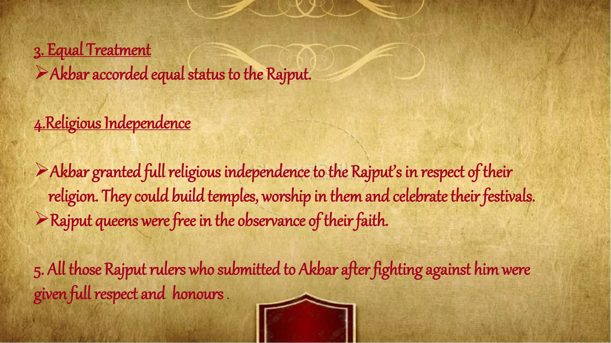 Akbar's Rajput Policy -by Juliya | PPTX