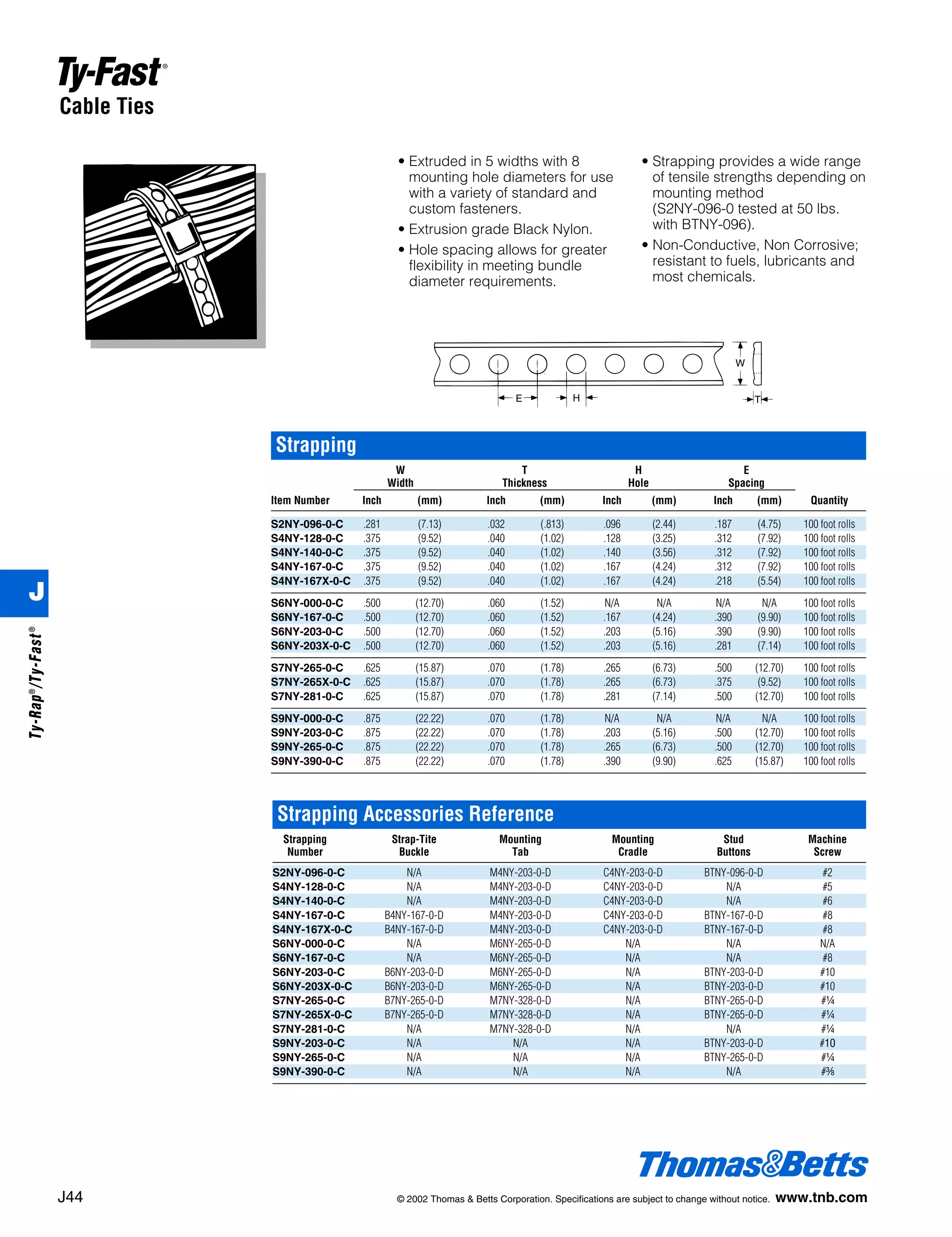TY523MX - THOMAS & BETTS - Cable Tie, Ty Rap® Self Lock, Nylon| AKBAR ...