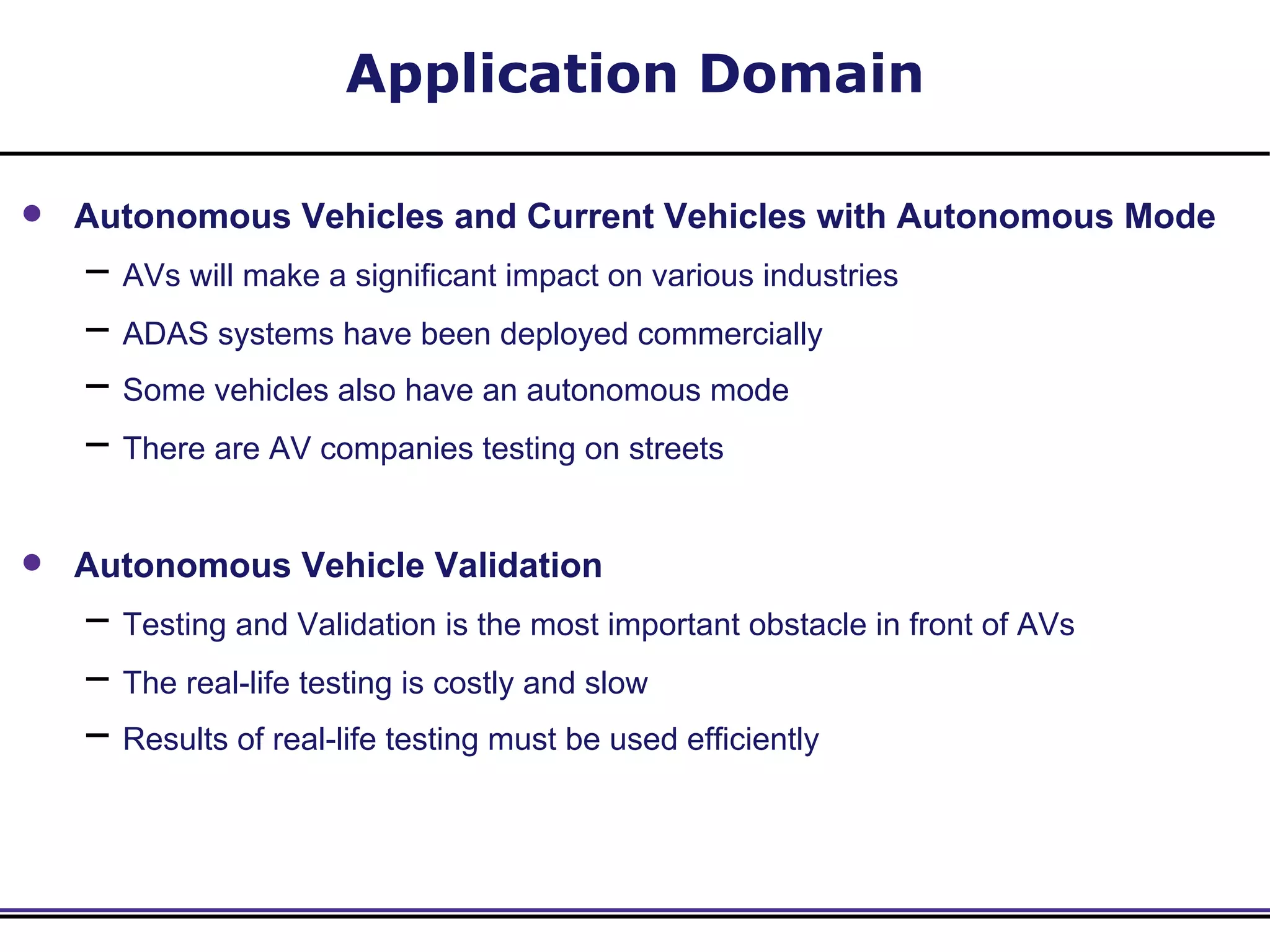 Generation of Autonomous Vehicle Validation Scenarios Using Crash Data | PPT