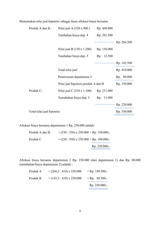 Akbi bab 9 produk bersama | PDF