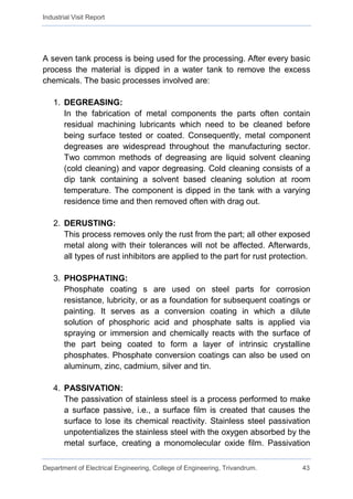 Industrial visit Report | PDF