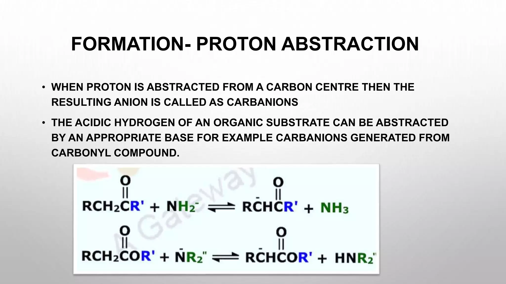 ORGANIC INTERMEDIATES- CARBANIONS | PPTX