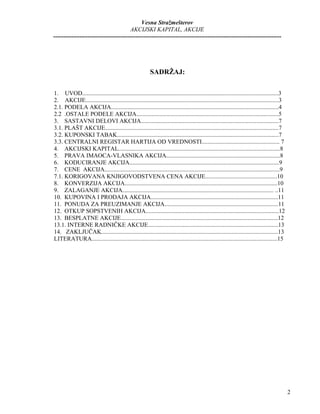 Akcijski kapital, akcije | PDF