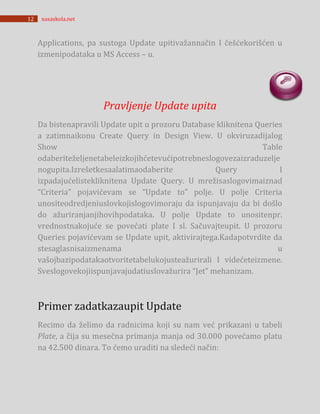 Akcioni upiti u Access-u - Stevan Savic - Dejan Pejčić | DOCX