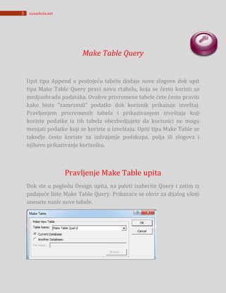 Akcioni upiti u Access-u - Stevan Savic - Dejan Pejčić | DOCX
