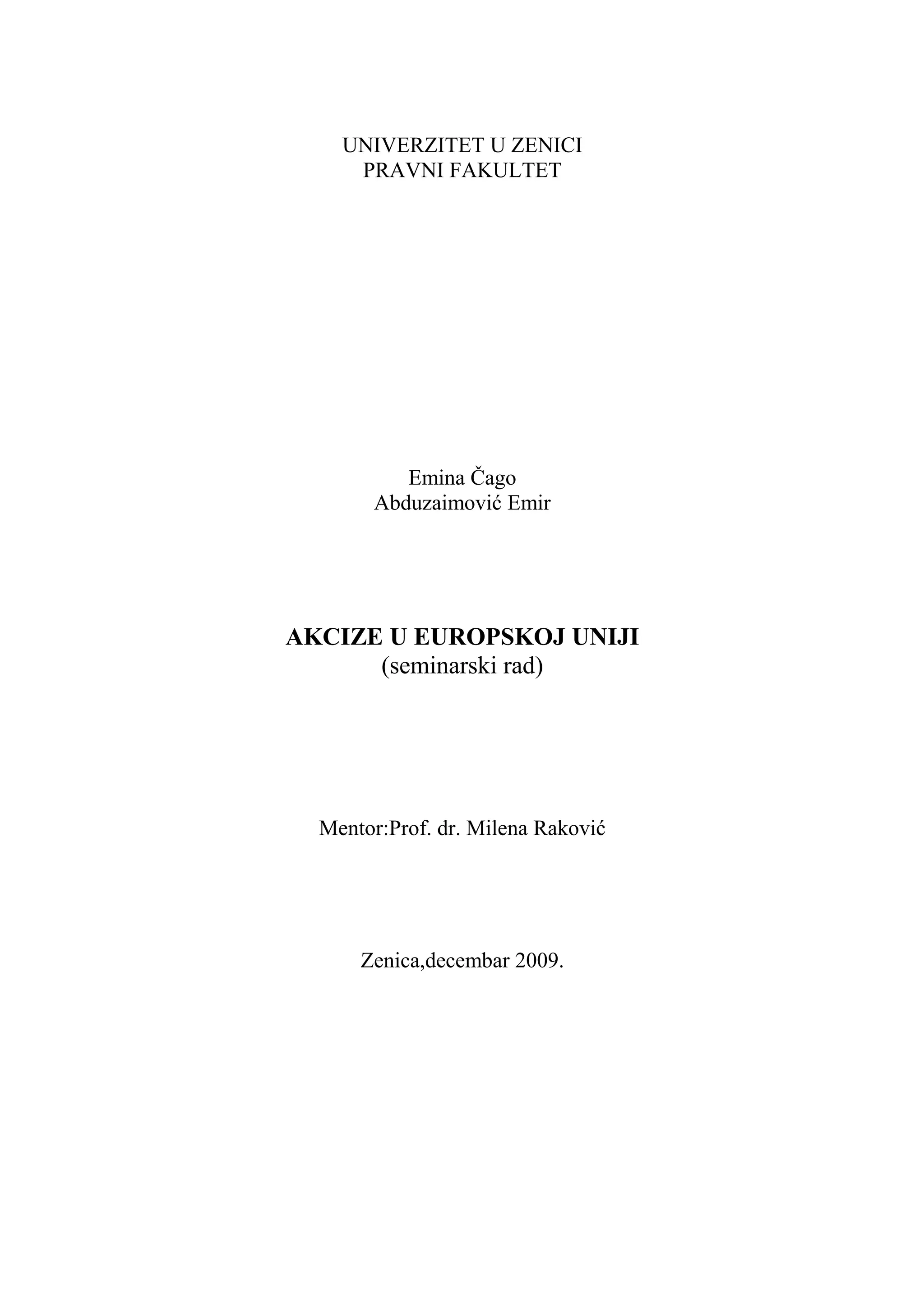 Akcize u europskoj uniji ij | PDF