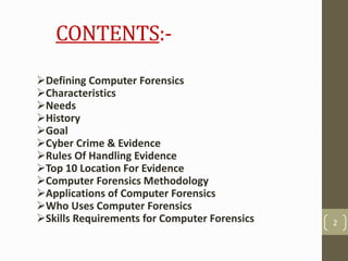 Computer Forensics | PPTX | Crime & Harmful Acts to Individuals ...