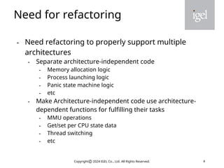Preparing BitVisor for Supporting Multiple Architectures | PPT