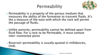 Reservoir Rock Properties | PPTX