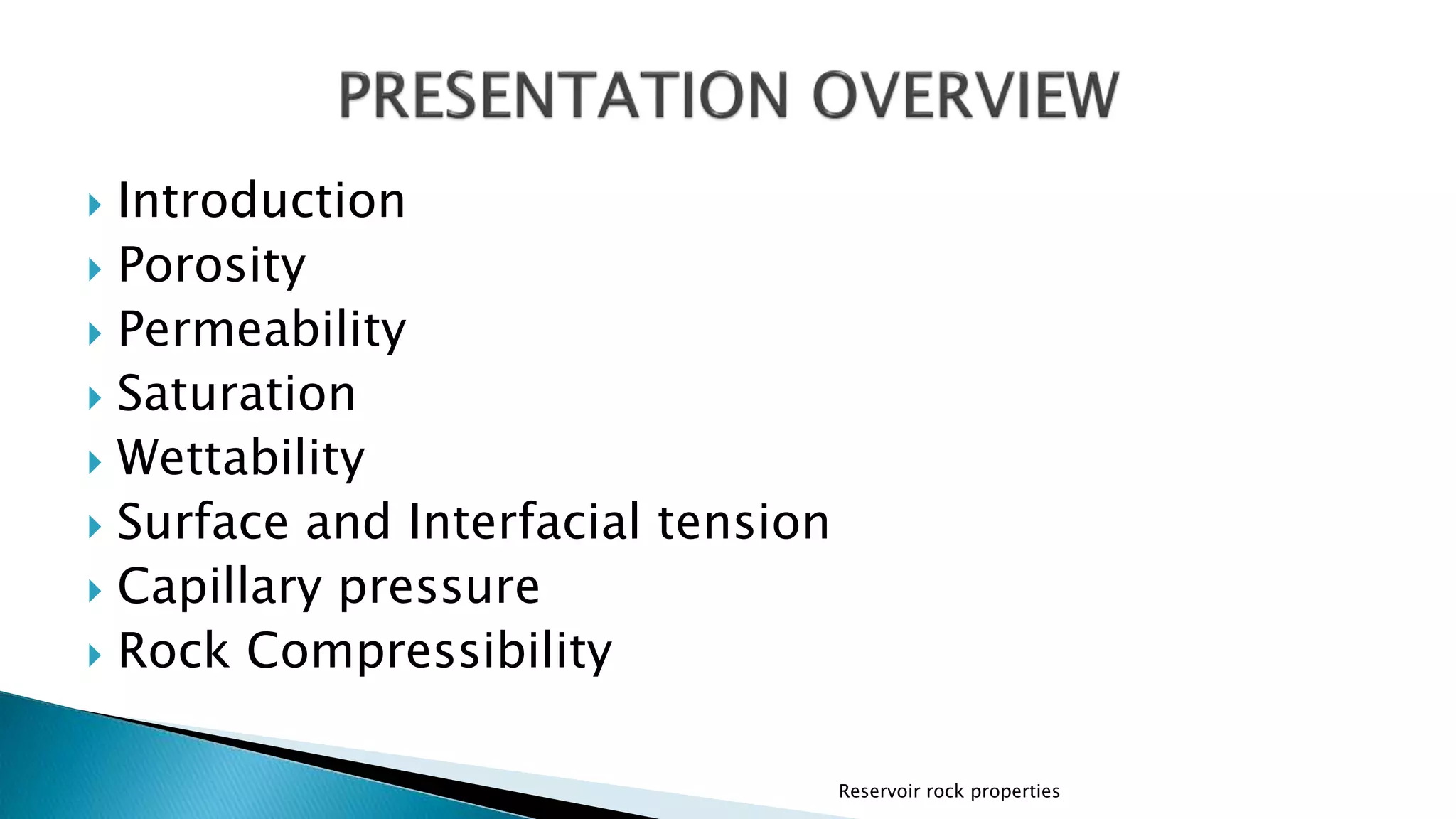 Reservoir Rock Properties | PPTX