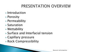 Reservoir Rock Properties | PPTX