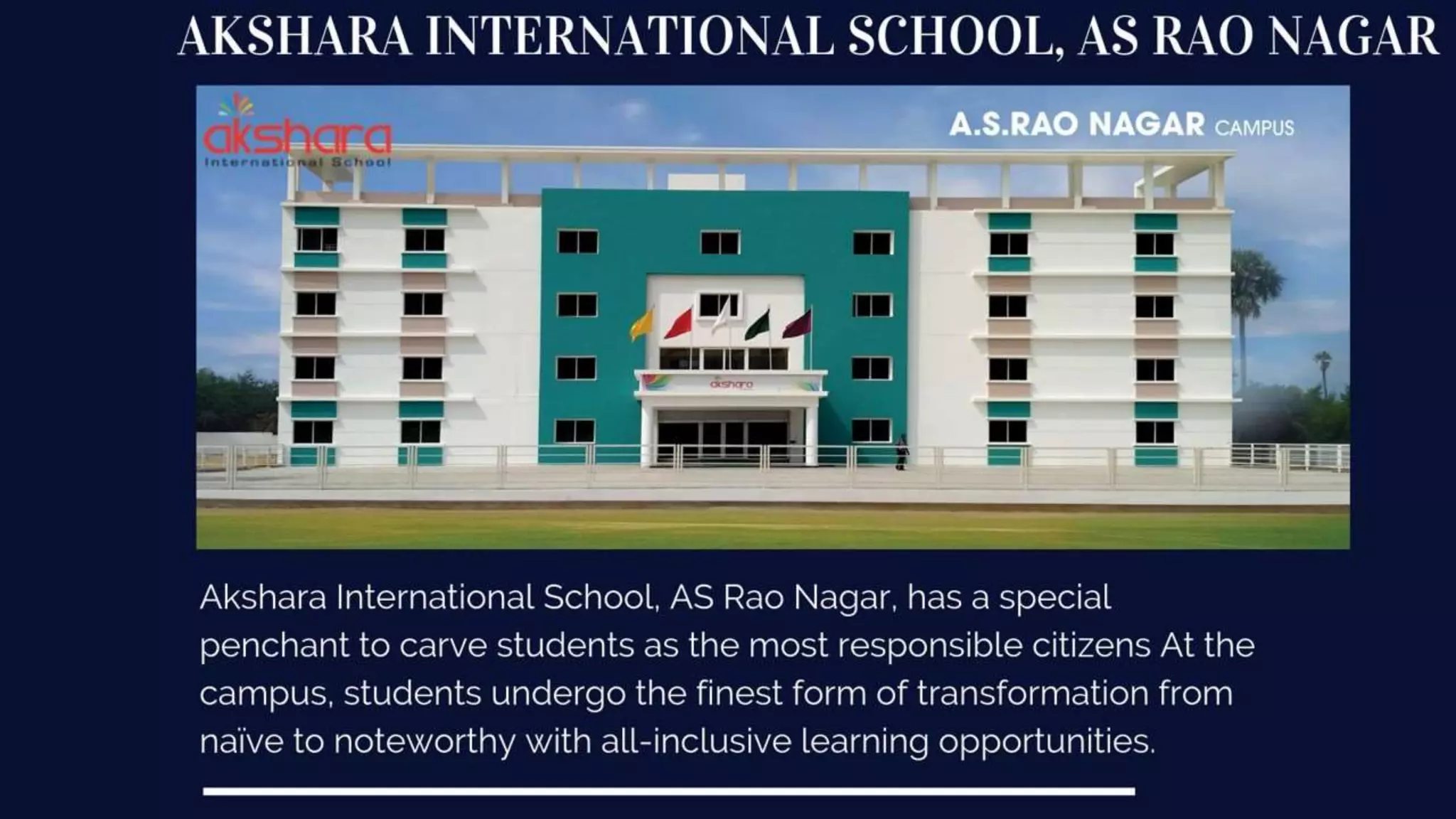 WELCOME TO AKSHARA INTERNATIONAL SCHOOL | PPT