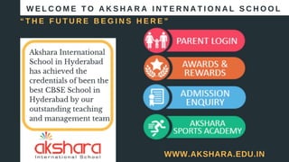 WELCOME TO AKSHARA INTERNATIONAL SCHOOL | PPTX