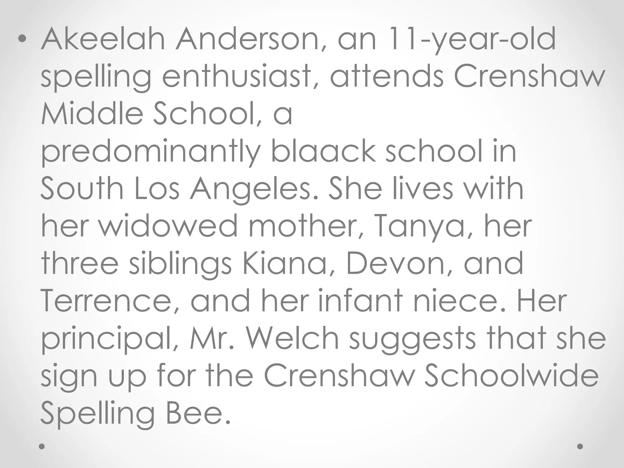Akeelah and the bee | PPTX
