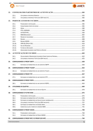 Manual Aker Firewall UTM 6.7 PT | PDF