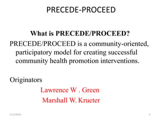 PRECED/PROCEED MODEL | PPTX