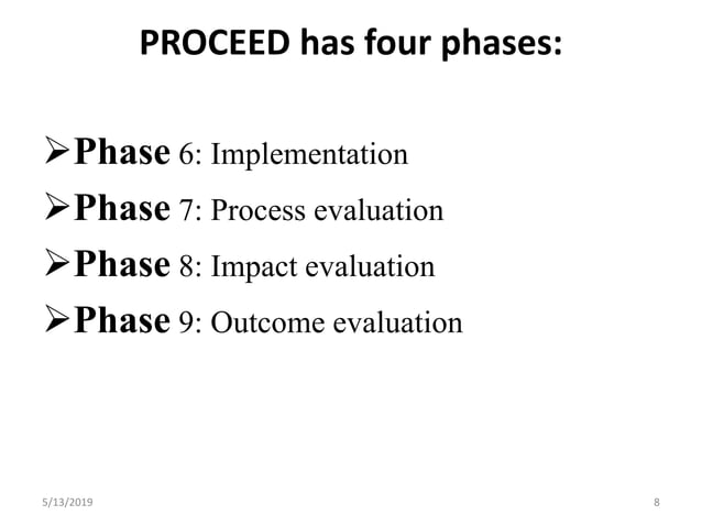 PRECED/PROCEED MODEL | PPTX