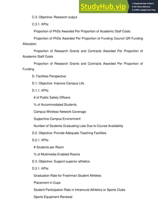 A Key Performance Indicators A Framework For Higher Education ...