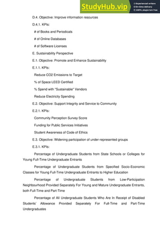 A Key Performance Indicators A Framework For Higher Education ...