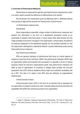 A Key Performance Indicators A Framework For Higher Education ...